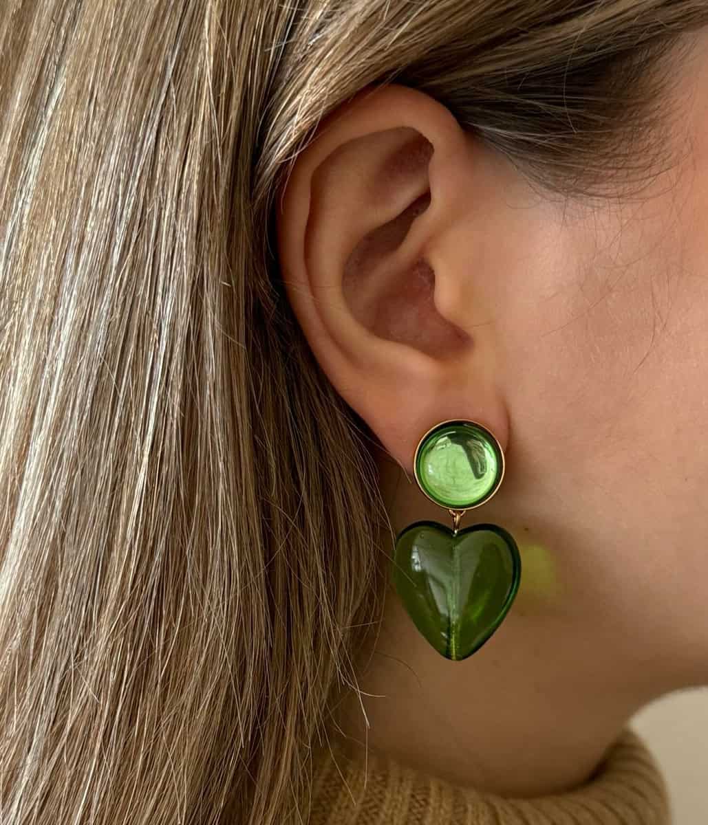 Boucles D'oreilles Clips Doré COEUR - Cécile & Jeanne